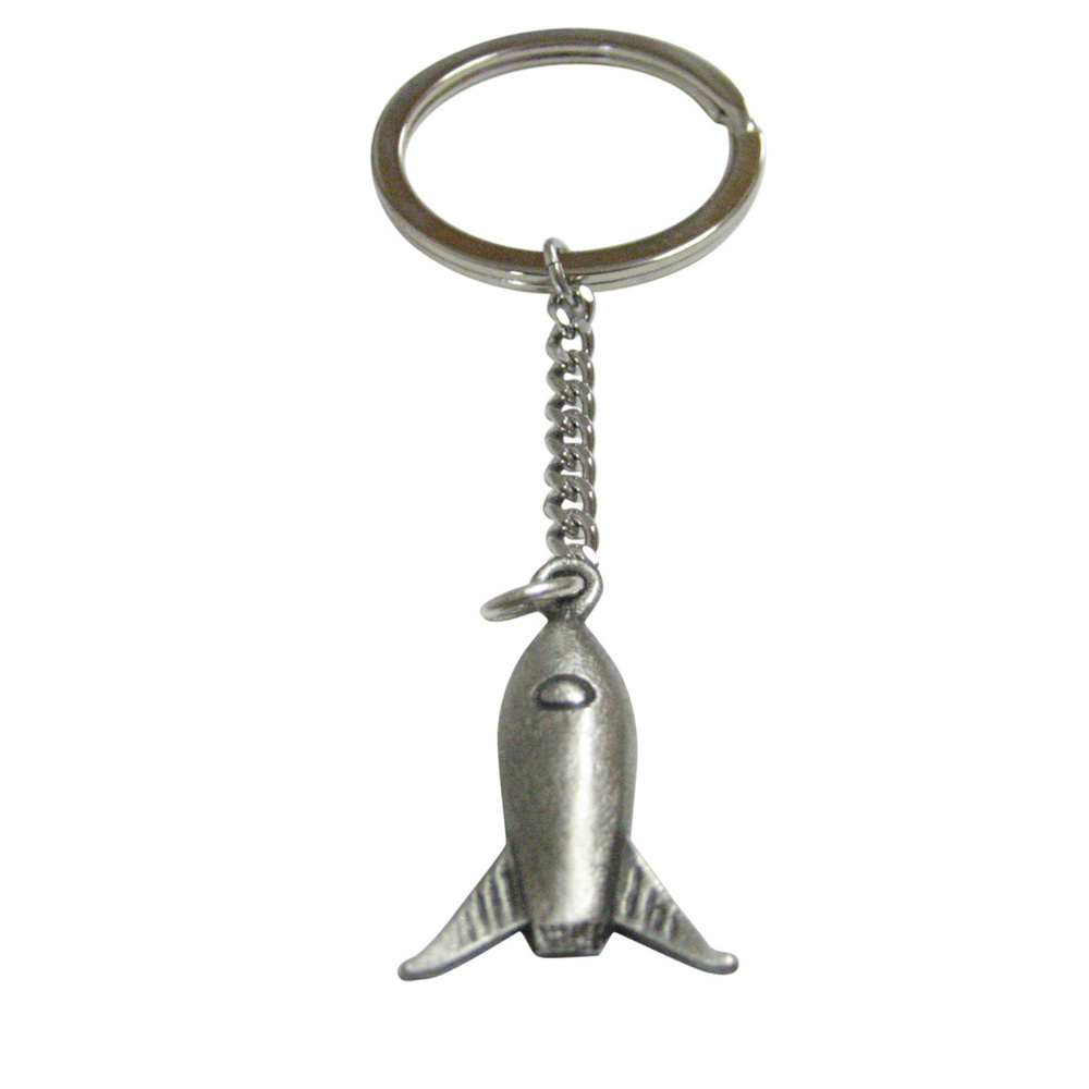 Rocket Space Ship Pendant Keychain - Gem